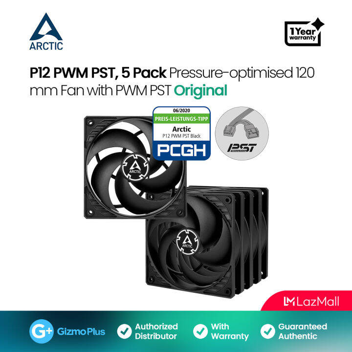 Arctic P12 PWM PST Pressure-optimized 120 mm Cooler Fan with PWM PST ...