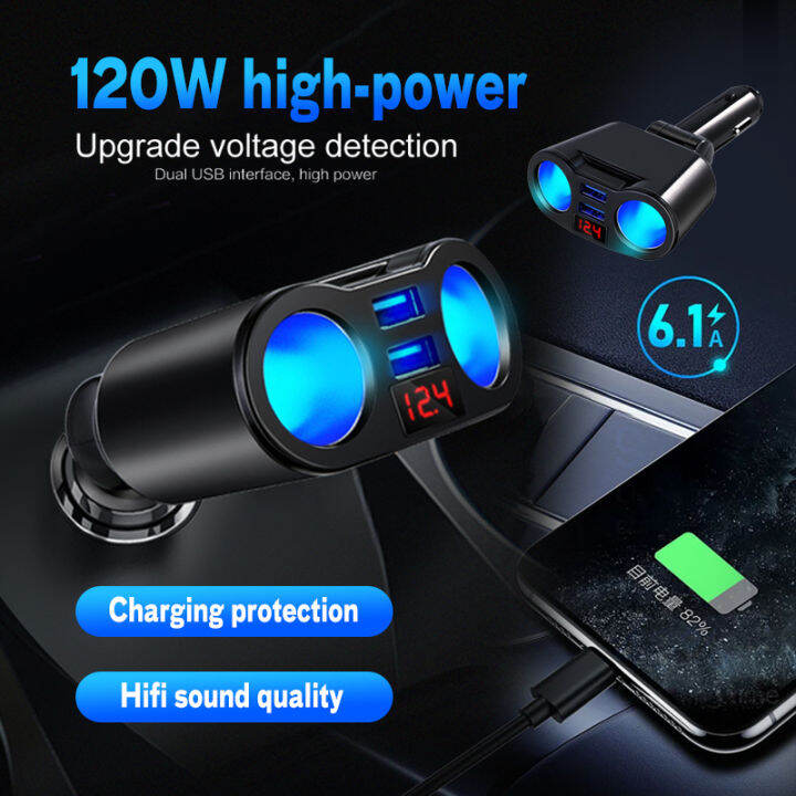 Kedia 【COD】Car Charger 12V/24V 3.1A High Power Charging Digital Display ...