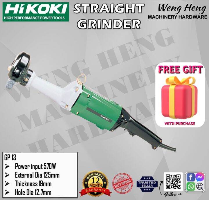 100% Genuine Hitachi/ Hikoki AC 570W Straight Grinder - Model GP13 | Lazada