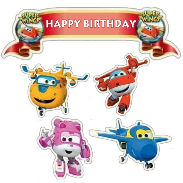 JUMBO TOPPER CAKE ULANG TAHUN / HIASAN KUE SUPER WINGS | Lazada Indonesia