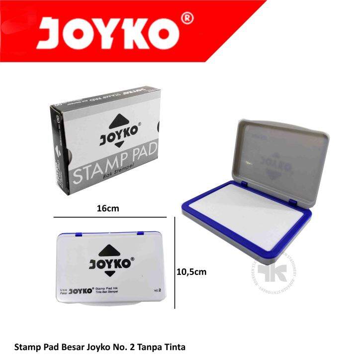 Stamp Pad Jumbo Joyko No. 2 Tanpa Tinta -Bak Stempel Bantalan Cap Jari ...