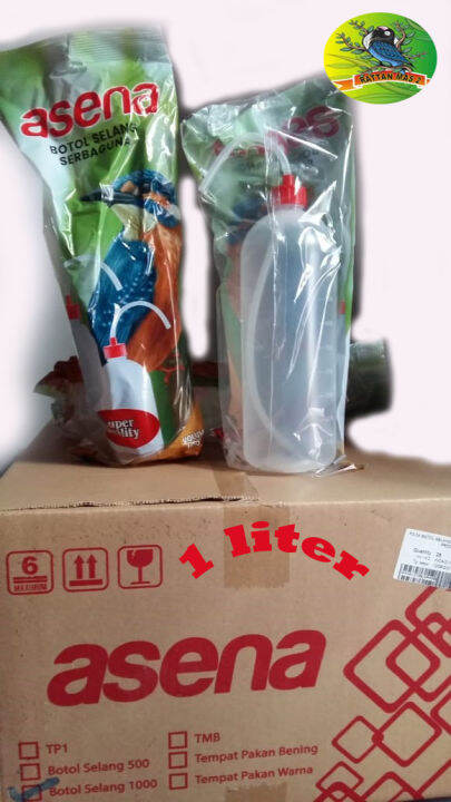 BOTOL SELANG PLASTIK WADAH AIR MINUM BURUNG 1 LITER ASENA | Lazada ...