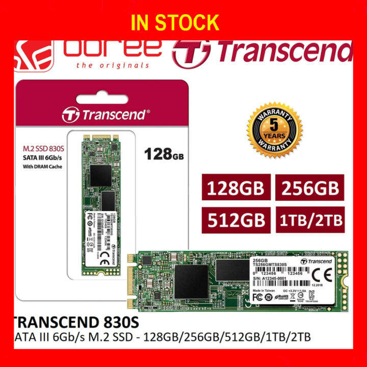 TRANSCEND MTS830S 830S SATA III 6GB/S M.2 SSD 3D NAND FLASH INTERNAL SOLID STATE DRIVE 128GB ...