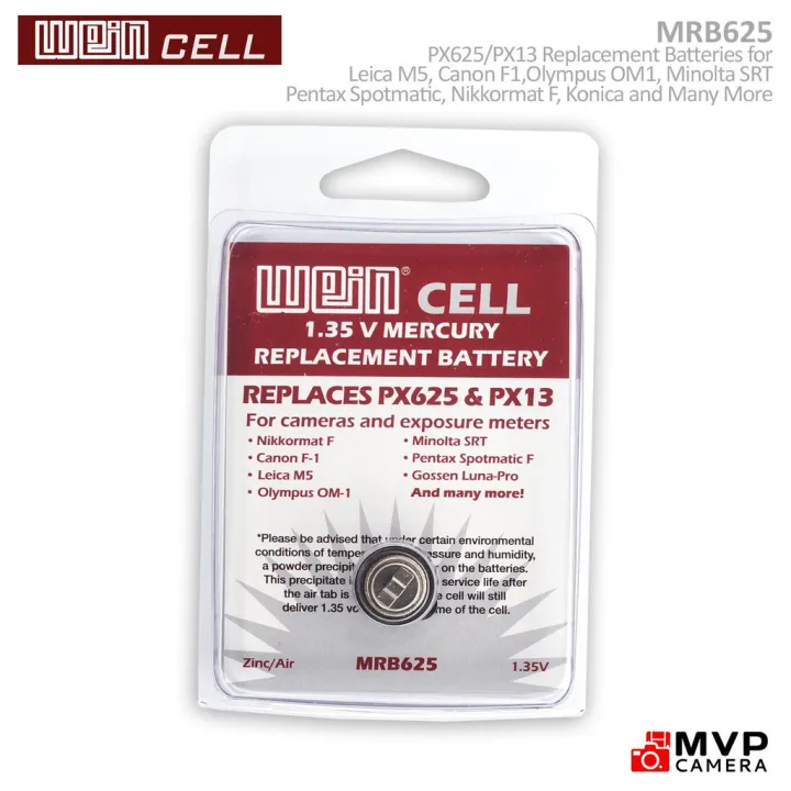 WEINCELL Wein PX625 PX13 CELL Mercury Free Fresh Replacement Battery MRB625 MRB 625 MVP CAMERA ...