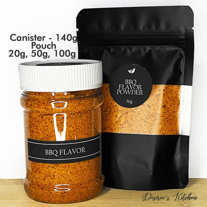Premium BBQ Barbeque Flavor Powder - in Stackable Canister/Stand-Up ...
