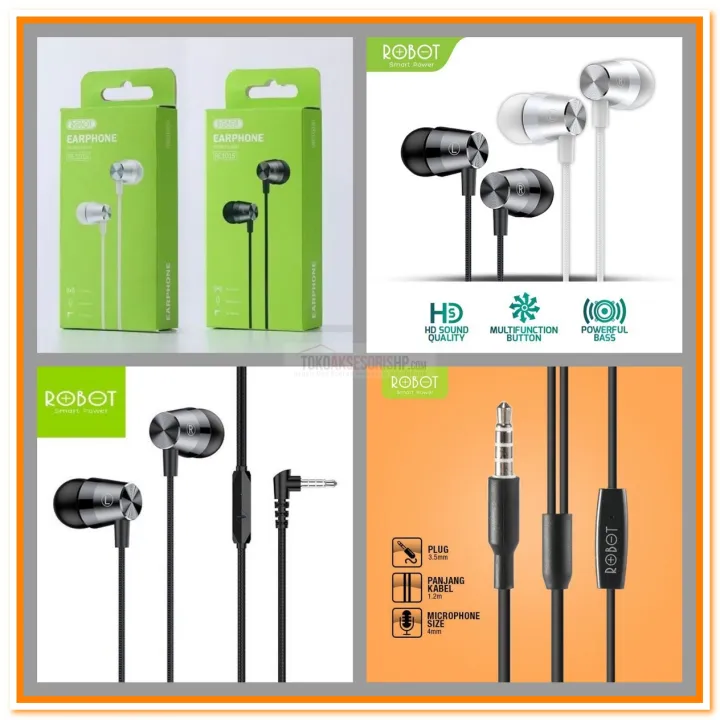 HANDSFREE ROBOT RE 101S / HEADSET ROBOT RE-101S / EARPHONE ROBOT RE101S ...