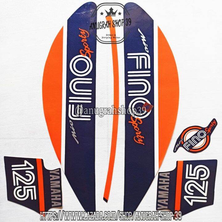 STRIPING YAMAHA FINO SPORTY TAHUN 2017 WARNA BIRU PUTIH, LIST MOTOR ...