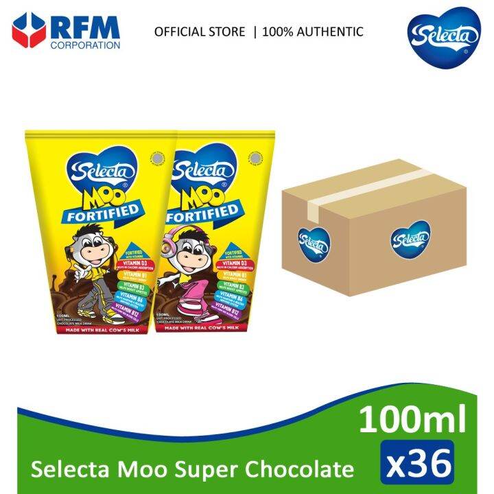 Selecta Moo Super Chocolate 100ml - Pack of 36 | Lazada PH