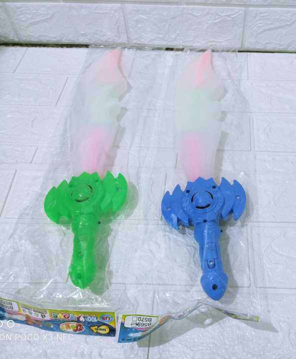 MAINAN PLASTIK PEDANG GOLOK BISA BUNYI + LAMPU PAKAI BATERAI B569 ...