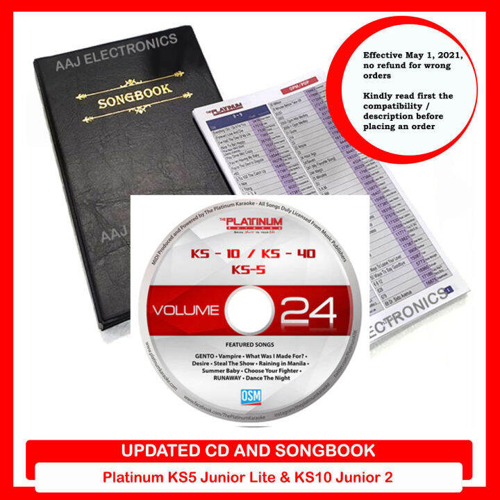 Updated CD and Songbook - Platinum KS-5 Junior Lite & KS10 Junior 2 (maliit) Volume 24 | Lazada PH