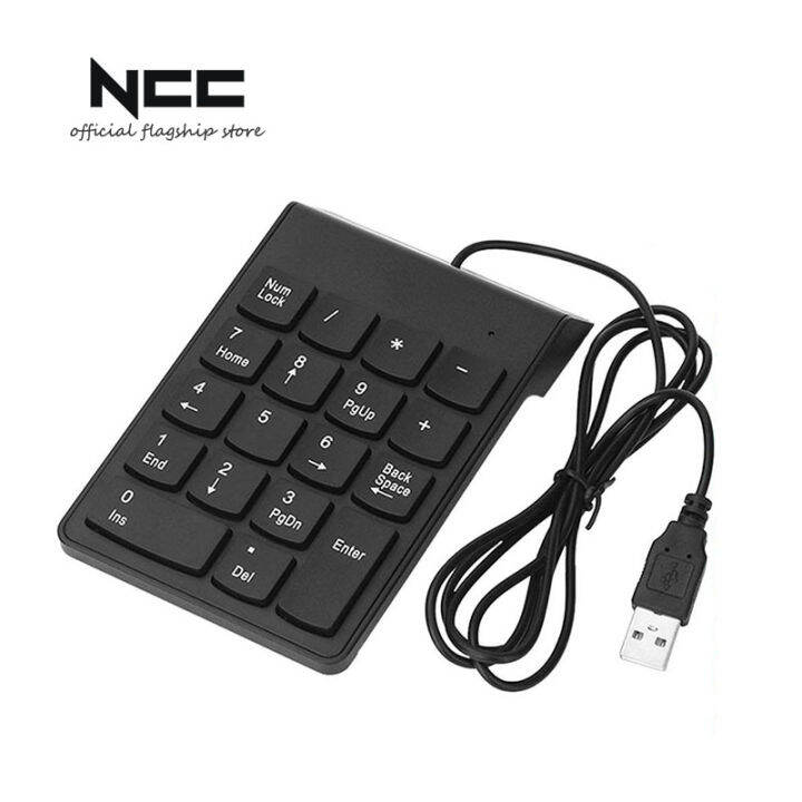 18 Keys USB Numeric Keypad Black Numeric Number Keyboard For Laptop ...