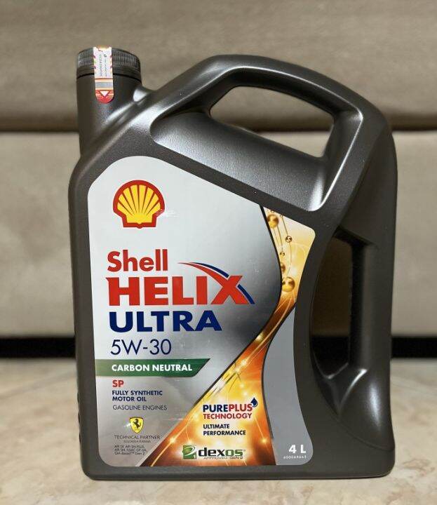 Shell Helix Ultra 5W-30 4L . Oli Mobil Full Synthetic . Barcode Tembus ...