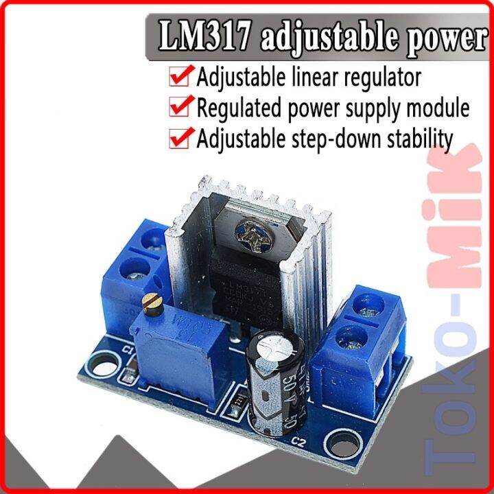 LM317T LM317 Step Down Adjustable Regulator Power Supply 1.5A 4.2V-40V | Lazada Indonesia