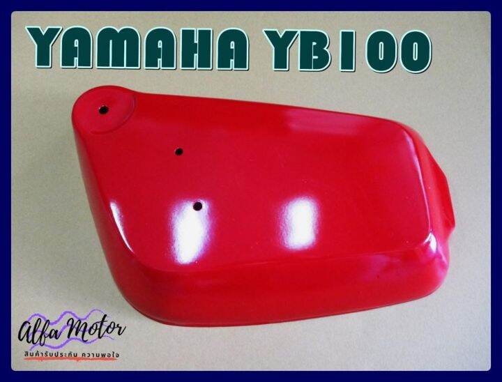 YAMAHA YB100 YB 100 SIDE COVER LEFT (LH) "RED " SIDE #ฝากระเป๋าข้าง ...