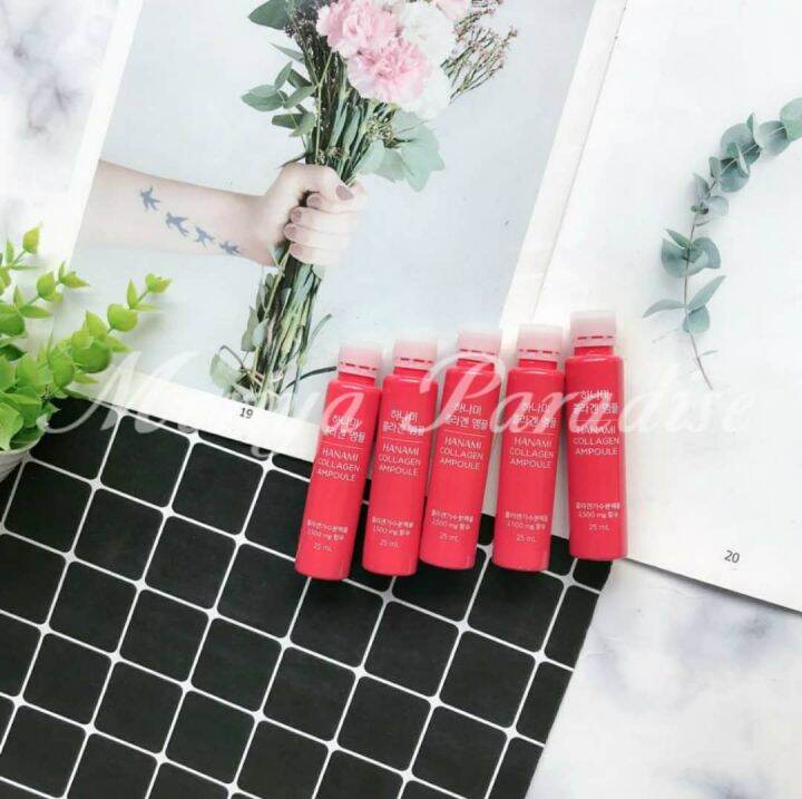 LG Hanami Collagen Ampoule 2500mg 25ml x 5ea 花红胶原蛋白透明质酸口服液 5瓶送1瓶 | Lazada