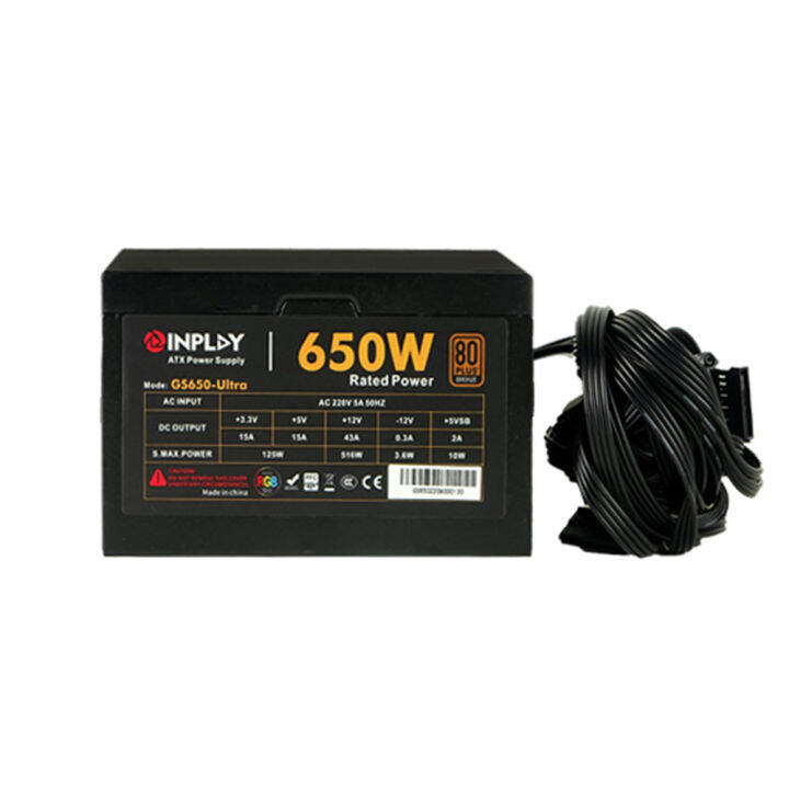 Inplay GS650-ULTRA Rated 650W Power Supply 80Plus Bronze | RGB ...