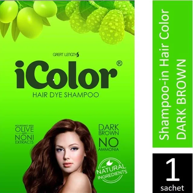 iColor Plus Natural Hair Dye Shampoo, 30ml Sachet | Lazada PH