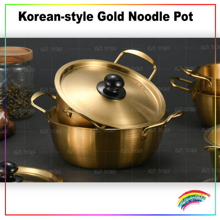 Korean-style Gold Noodle Pot 韩式双耳面锅 Periuk Mee Korea Emas | Lazada