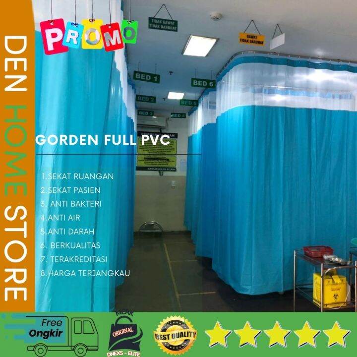 Tirai kain gorden rumah sakit anti bakteri dan harga murah | Lazada ...
