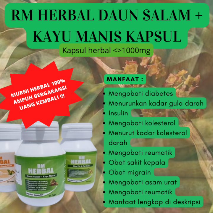 RM HERBAL KAPSUL KAYU MANIS + DAUN SALAM || KAPSUL DAUN SALAM || OBAT ...