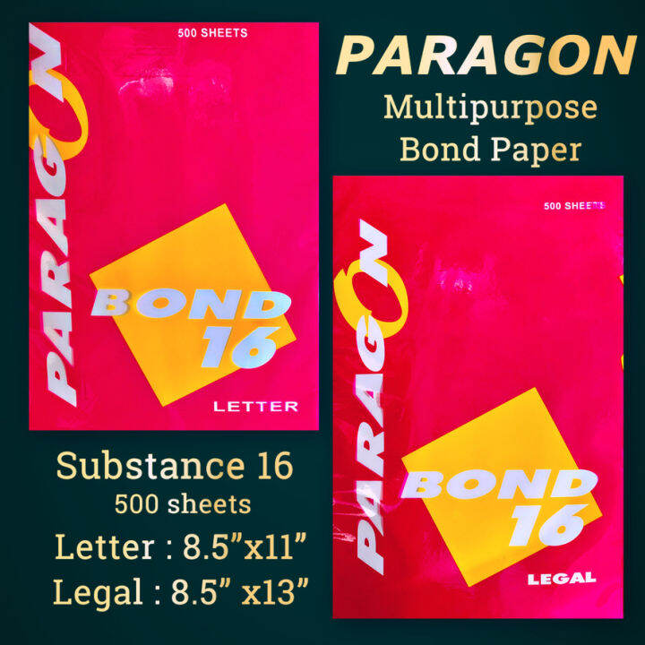 Paragon Bond Paper 56gsm subs 16 | Lazada PH