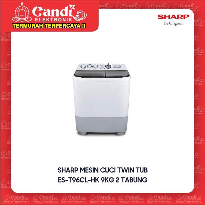 SHARP MESIN CUCI TWIN TUB ES-T96CL-HK 9KG 2 TABUNG | Lazada Indonesia