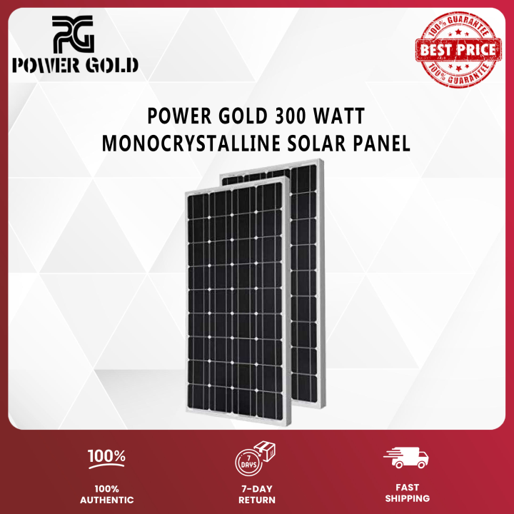 Solar Panel 300 Watts (POWER GOLD) - The Ultimate Mono-Crystalline ...