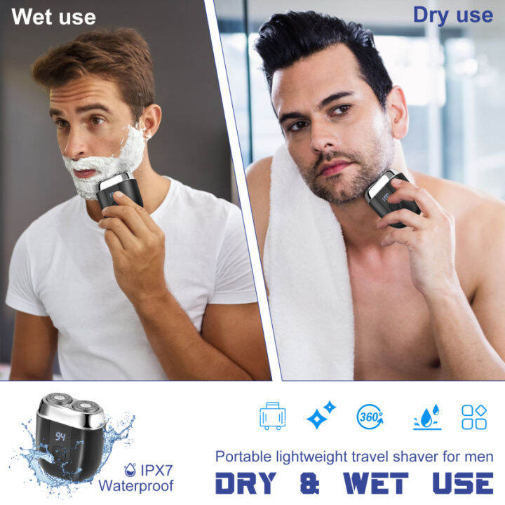 🔥Ready Stock🔥Men's Electric Travel Shaver, Cordless Rechargeable Mini ...