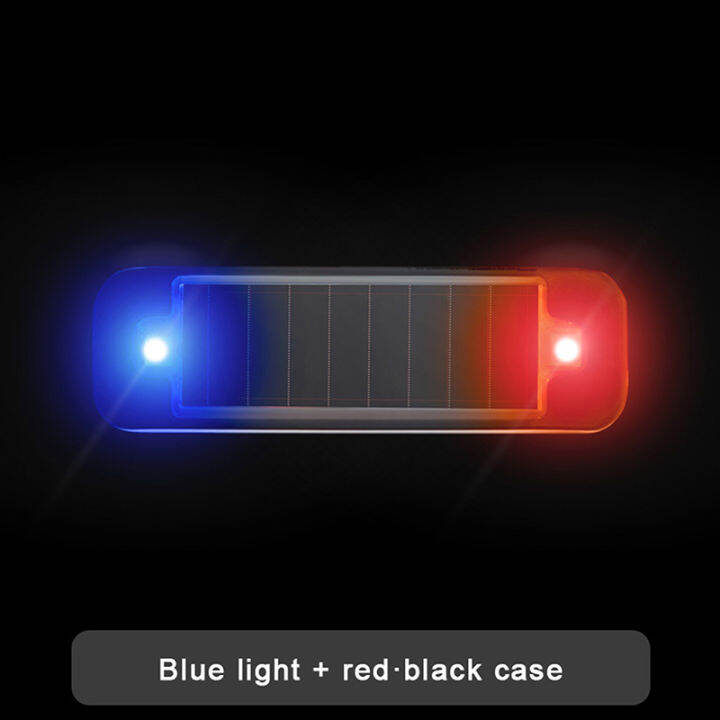 KingBe Mini LED Solar Power Car Warning Light Night Security Simulated ...