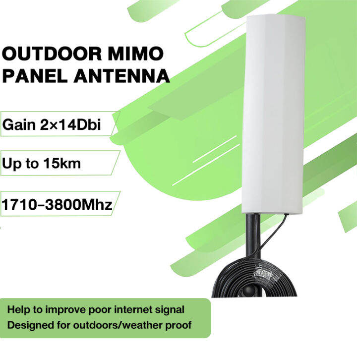 Outdoor MIMO Panel Antenna 1710-3800MHZ Internet Wifi Antenna 4G Ready ...