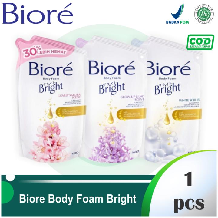 Biore Bright Sabun Mandi Cair Glow-up 200 ml - Pouch Reffil | Lazada ...