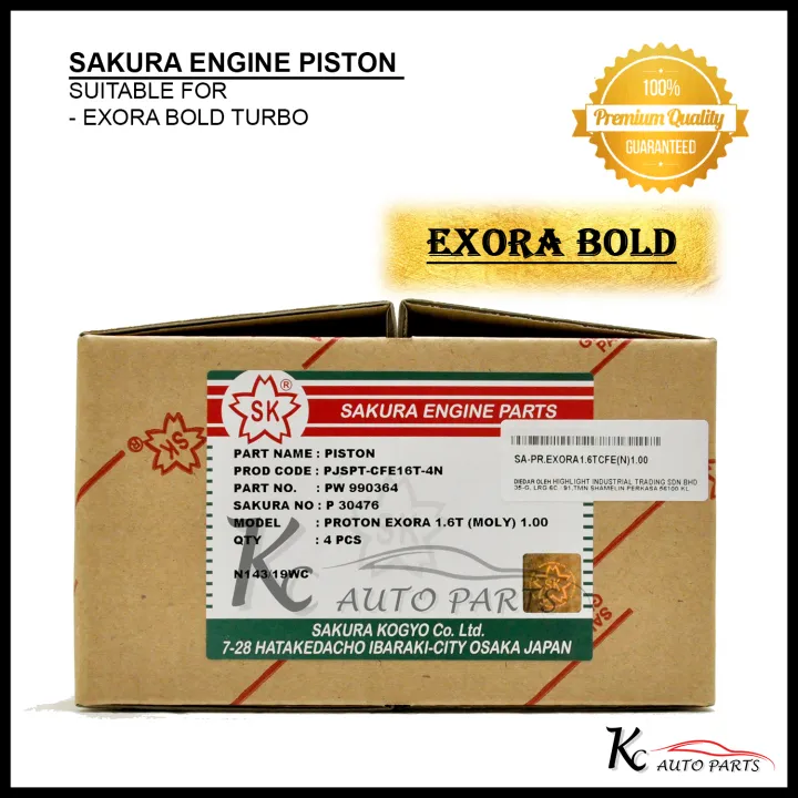SAKURA Engine Piston Parts for Exora Bold Turbo STD/0.50/1.00 | Lazada