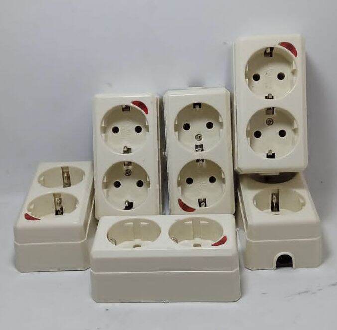 Harga Hemat 6 Pcs Stop Kontak 2 Lubang Tanpa Kabel Dengan Lampu ...