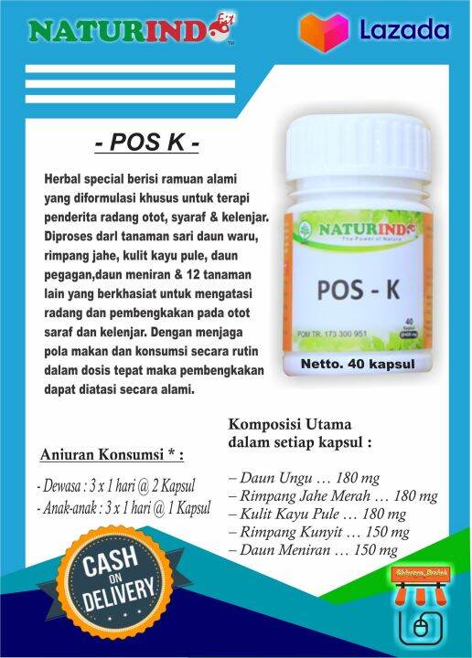 POS K - Obat Herbal Kelenjar Tiroid- Kelenjar di leher- Benjolan ISI 40 ...