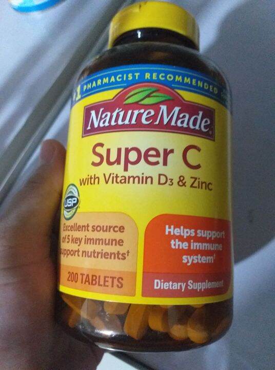 Nature Made Super C with vitamin D3 & Zinc 200 tablets | Lazada PH