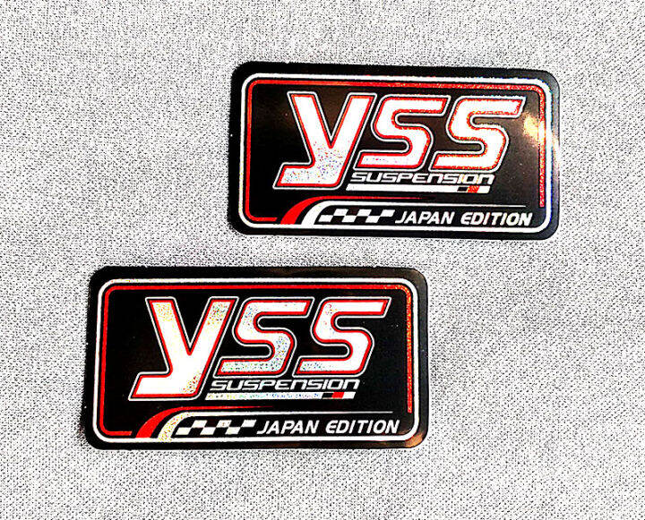 สติ๊กเกอร์ (สีดำ)YSS JAPAN EDITION Sticker สะท้อนแสง (ขนาด ก้วาง 4.3 X 8 cm) สติกเกอร์ แต่งรถ ...