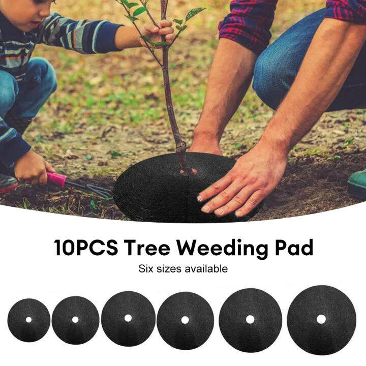 Non-Woven Tree Mulch Ring Degradable Tree Protector Mat Tree Weed ...