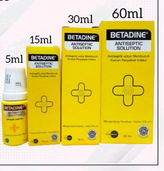 Betadine Antiseptic Solution Isi 60ml Obat Luka Original | Lazada Indonesia