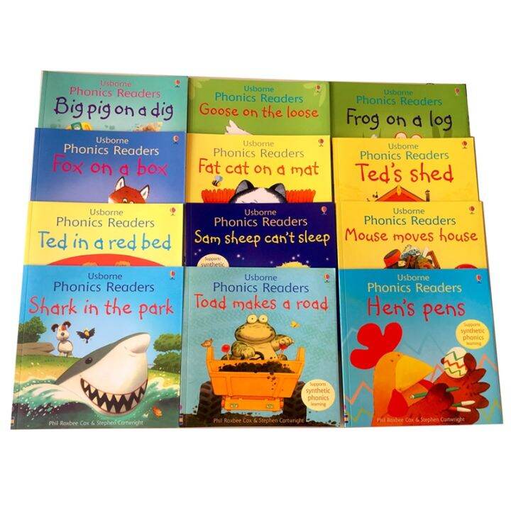 12 Books Usborne English Picture Book Phonics Readers Classroom ...