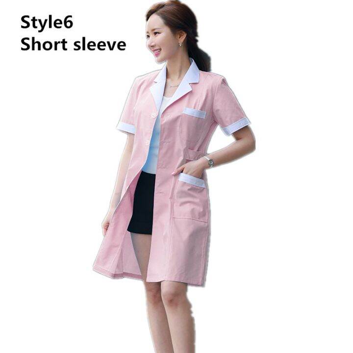 10Styles Hospital Medical Uniforms Lab White Coat Nurse Pharmacy Beauty ...