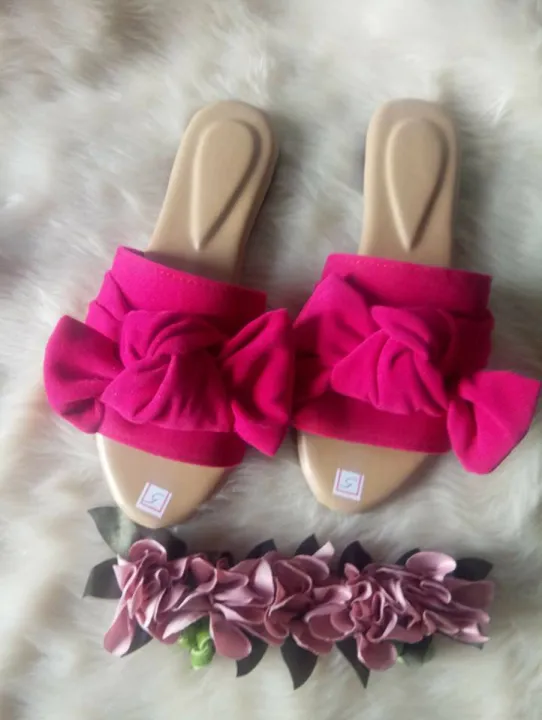 Pink Gamosa Ribbon Flats Made to order from Liliw Laguna | Lazada PH