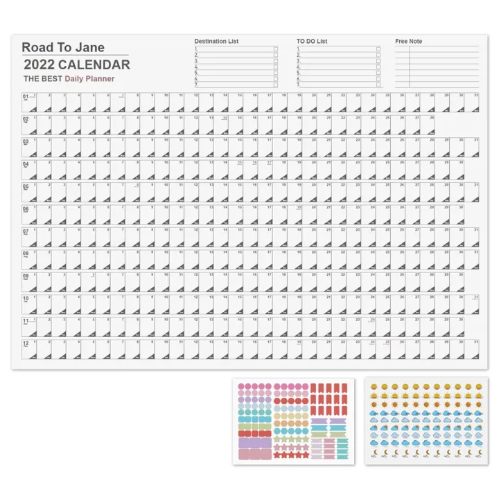 【CW】 2021/2022 Year Annual Plan Calendar Daily Schedule With Sticker ...