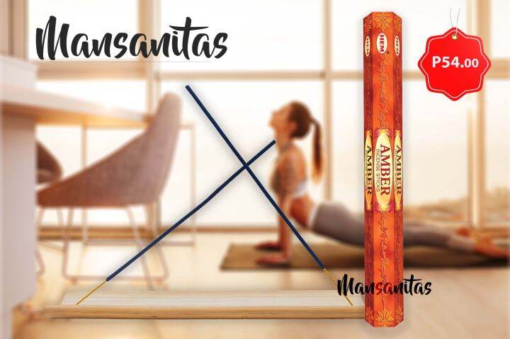 Mansanitas Mansanas Flute AMBER Natural Incense Sticks-20 sticks in a ...