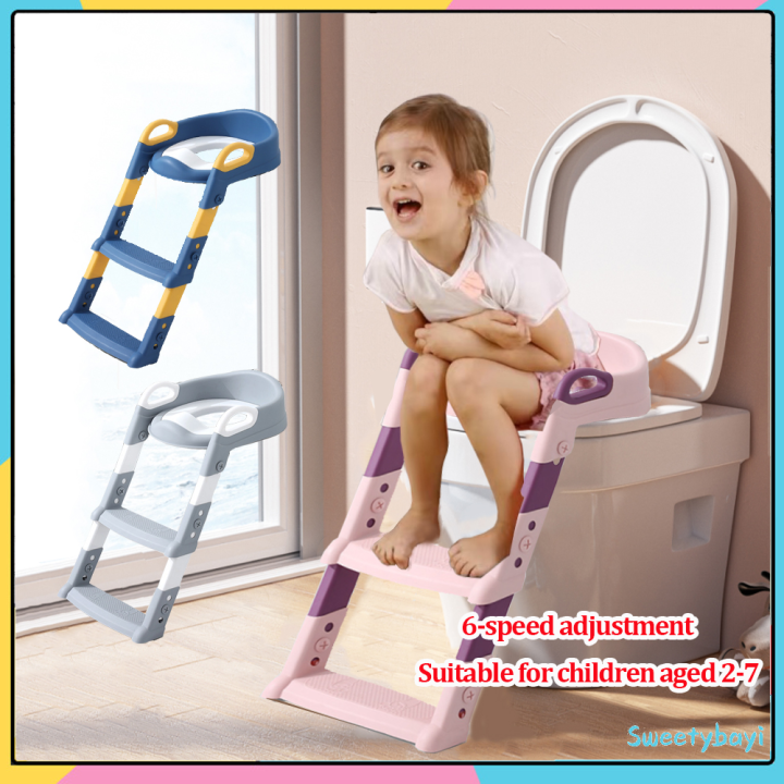 SWEETY Kids Toilet ladder Baby auxiliary ladder Toilet Potty Training ...