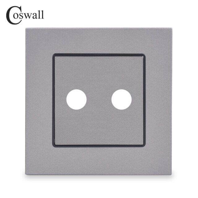 Coswall Pc Style Wall Blank Panel Blind Cover With 1 Or 2 Outlet Hole ...