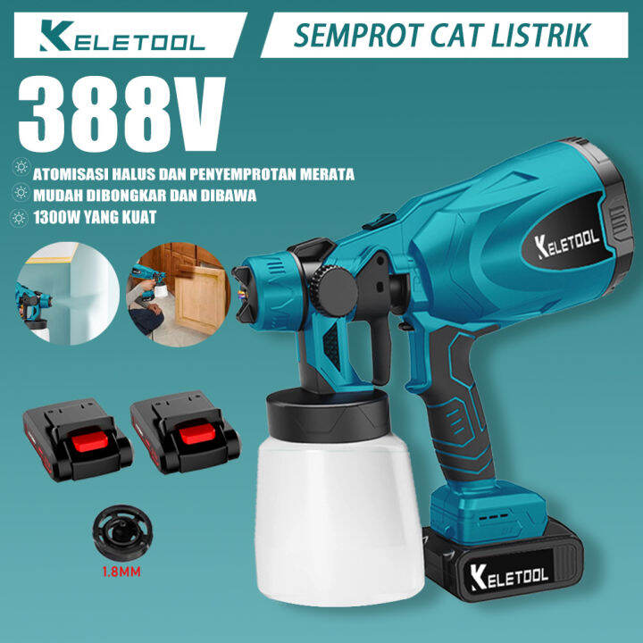 Keletool 1800W Alat semprot cat listrik pistol Paint spray gun elektrik ...