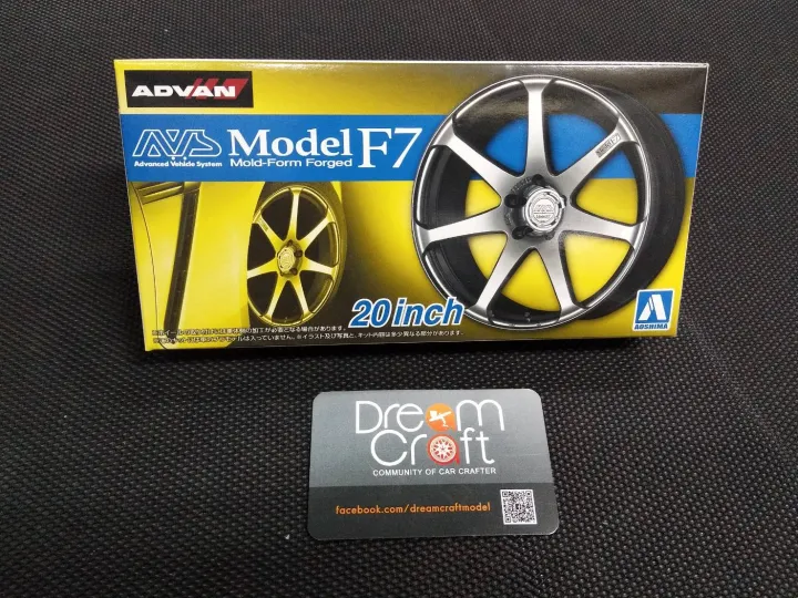 AOSHIMA 1/24 AVS MODEL F7 20inch (ล้อแต่งโมเดลรถยนต์ Model DreamCraft ...