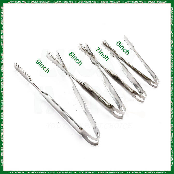 Ready Stock!!! Stainless Steel Ice Tong Food Tongs Food Clips Ice Clamp ...