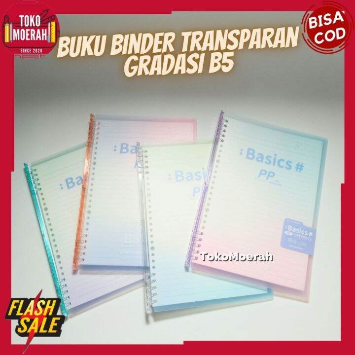 BUKU BINDER B5 NOTEBOOK LOOSE LEAF BUKU BINDER TRANSPARAN GRADASI B5 ...