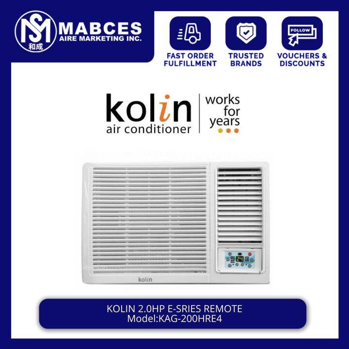 Kolin 2HP Remote Window Type Non Inverter Aircon KAG-200HRE4 | Lazada PH